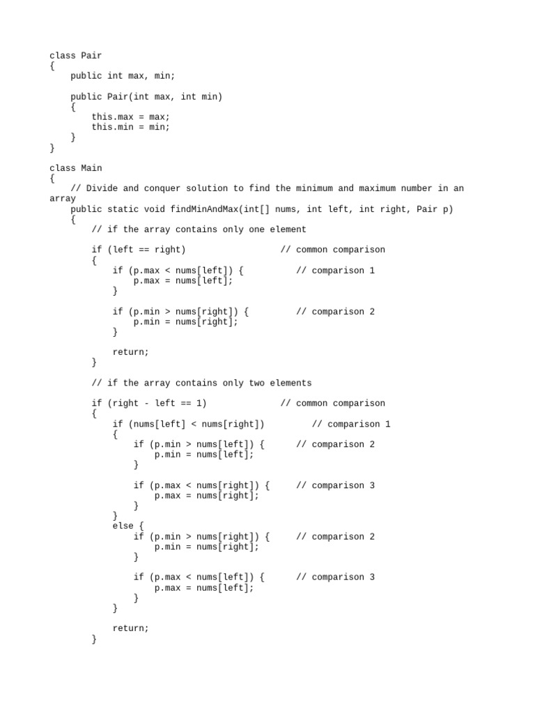 Max And Min Using Divide And Conq Pdf