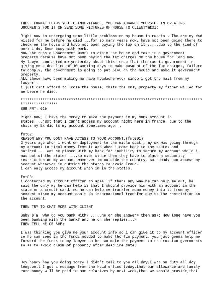 Inheritance Format - TXT 2 | PDF