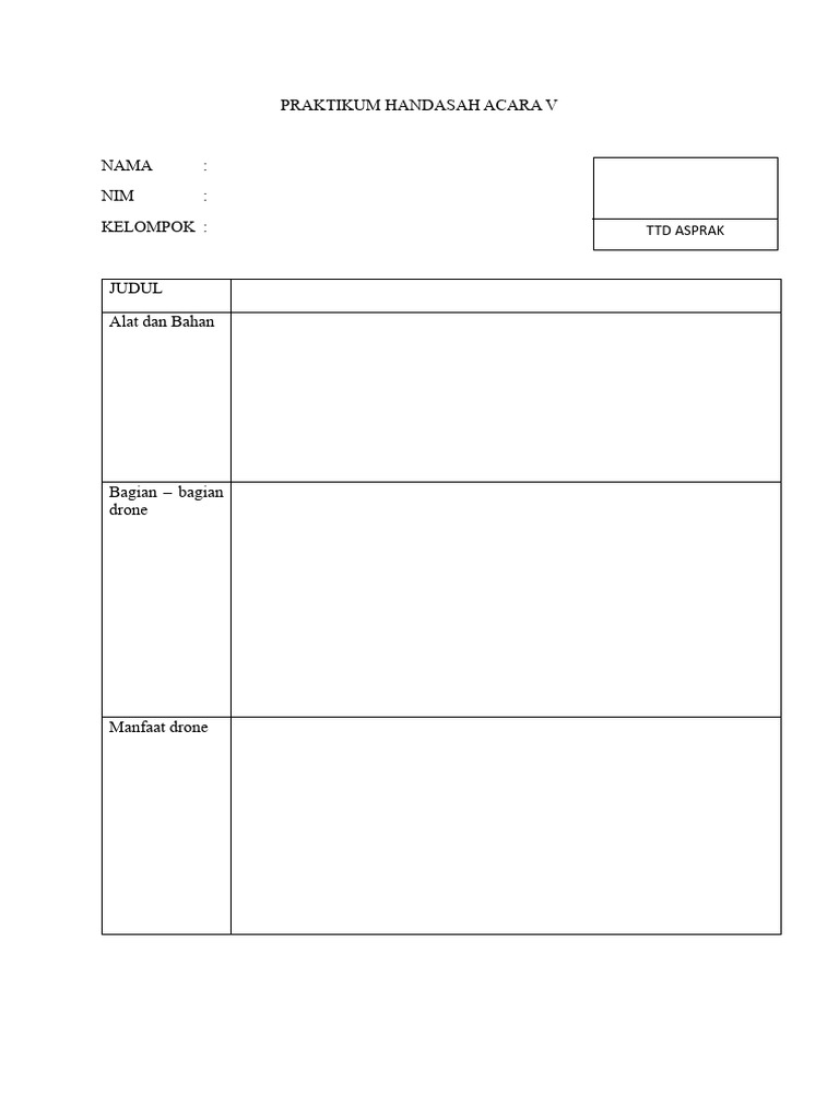 Lembar Kerja Acara V | PDF