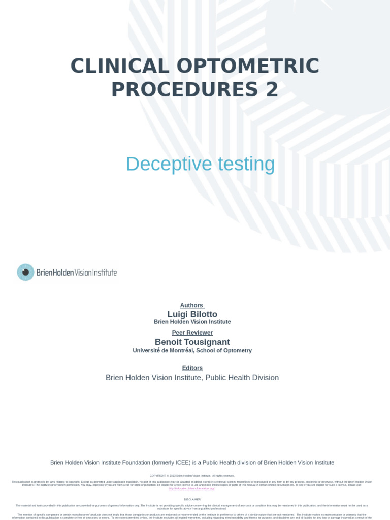 14 Deceptive Testing | PDF