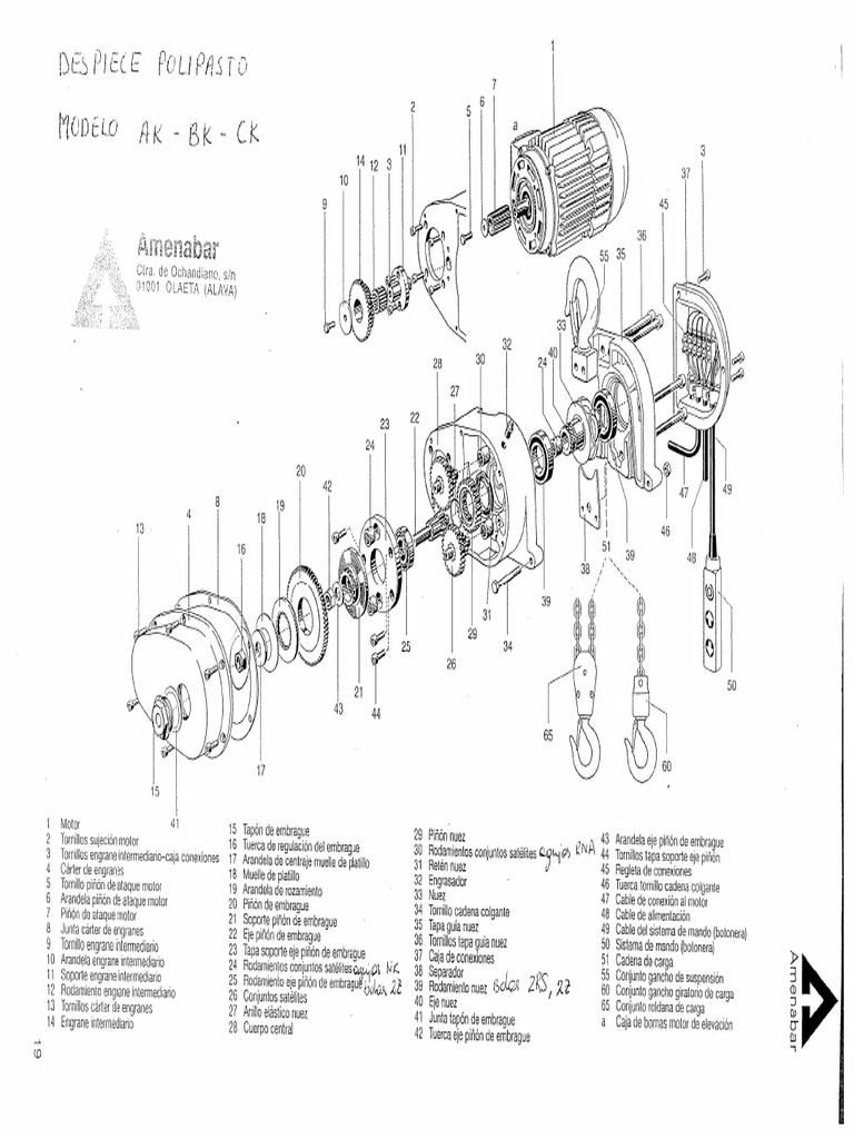 Despiece Polipasto Ak BK CK | PDF