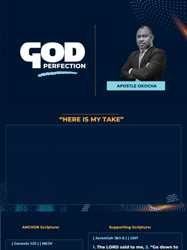 The God of Perfection1 | PDF