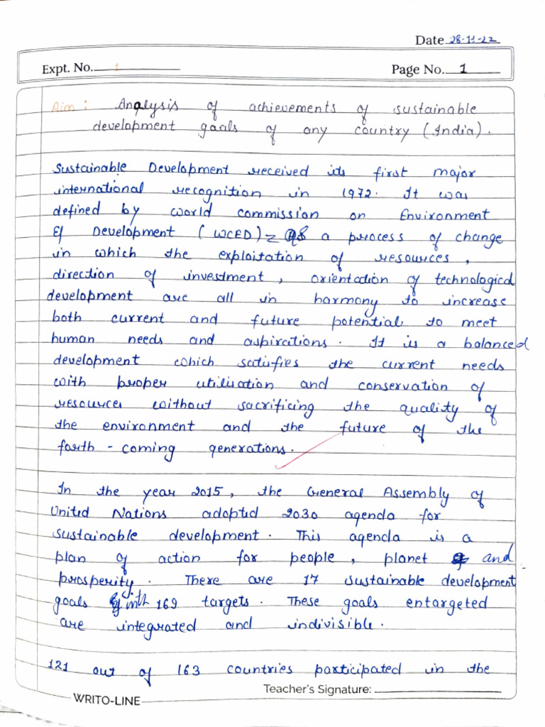 Evs SDG Practical 1 | PDF