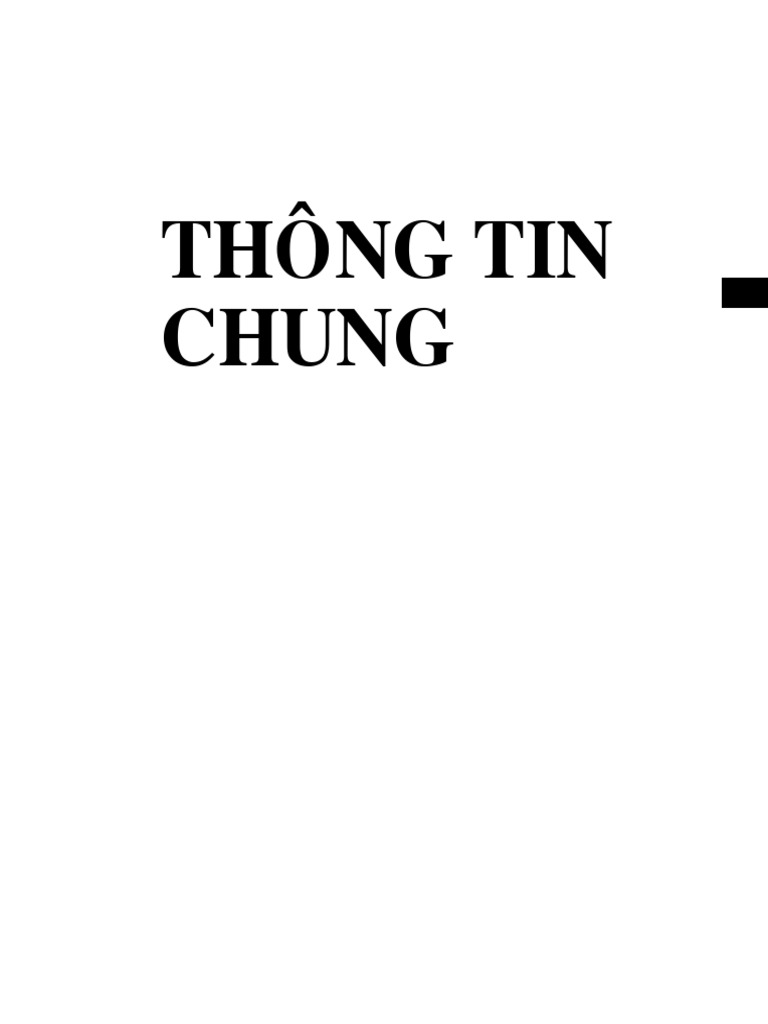 Thoâng Tin Chung | PDF
