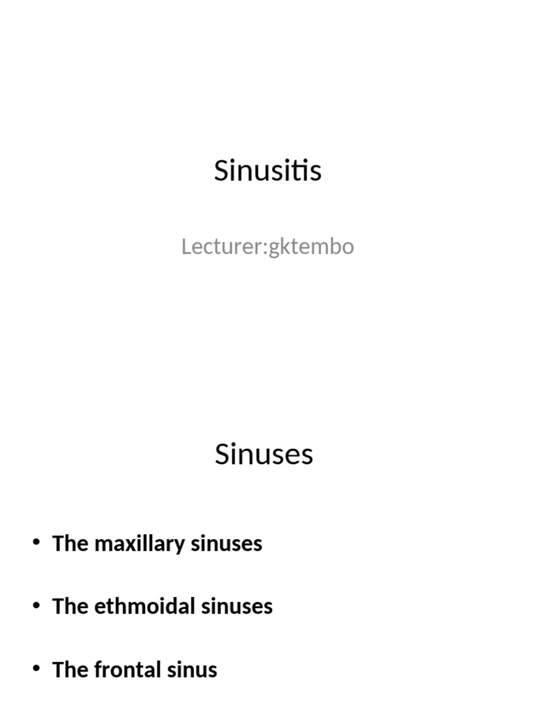 Sinusitis 3 | PDF