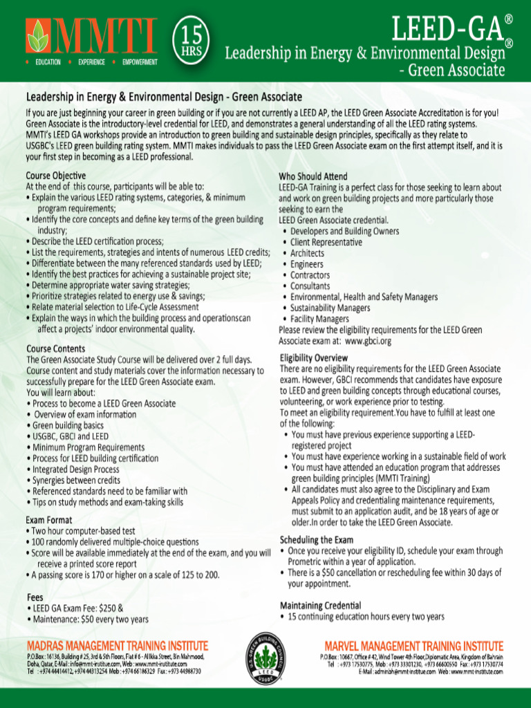 6 Leed GA Brochure For MMTI | PDF