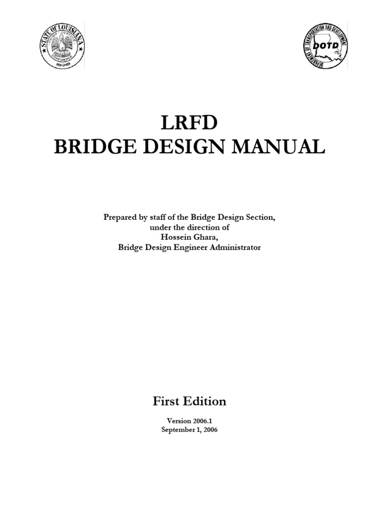 LRFD Bridge Design Manual-Version 2006.1 | PDF