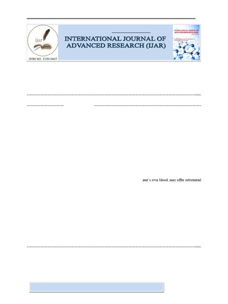 Insights Into The Role of Injectable Platelet-Rich Fibrin (I-Prf) in ...