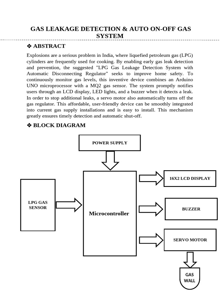CT-001 GAS LEAKAGE DETECTION & AUTO ON-OFF GAS SYSTEM | PDF