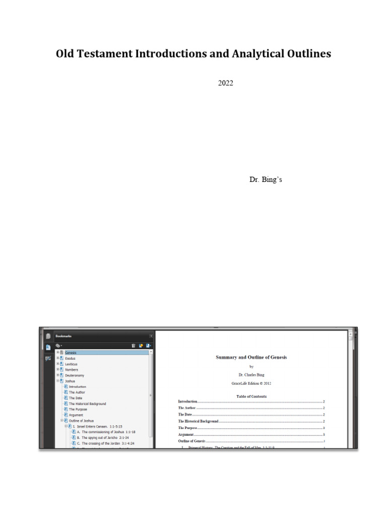 Old Testament Outlines | PDF
