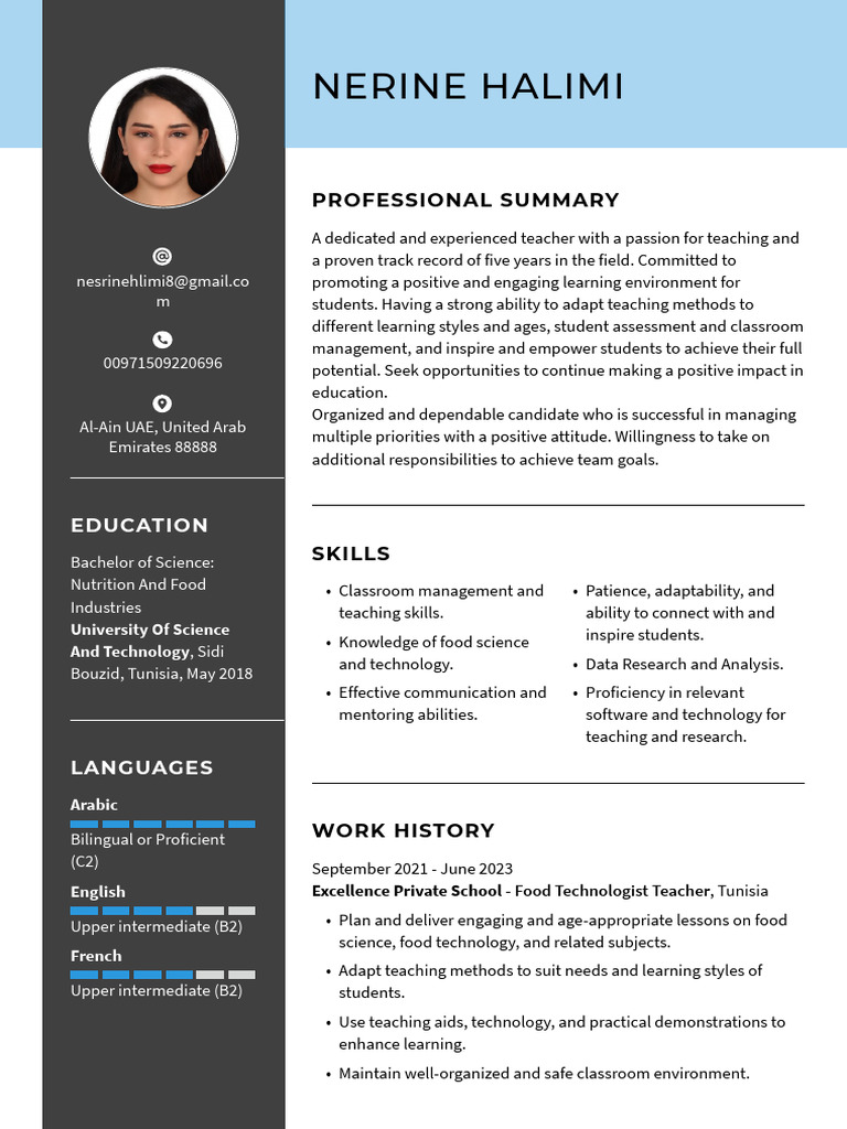 Nesrine Hlimi Resume 2 | PDF