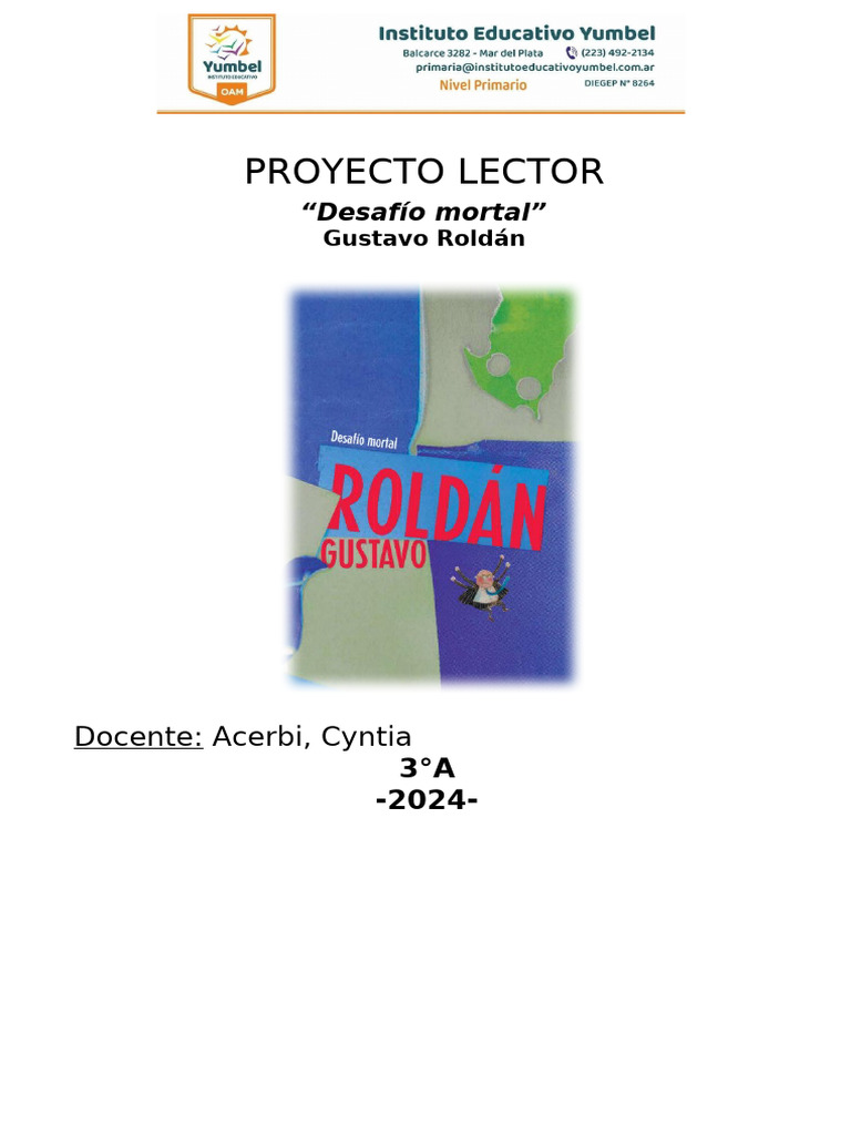 Proyecto Lector - Desafio Mortal 3ero | PDF | Cuentos | Ficción general