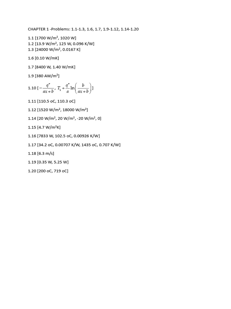 Chapter 1 Problems | PDF