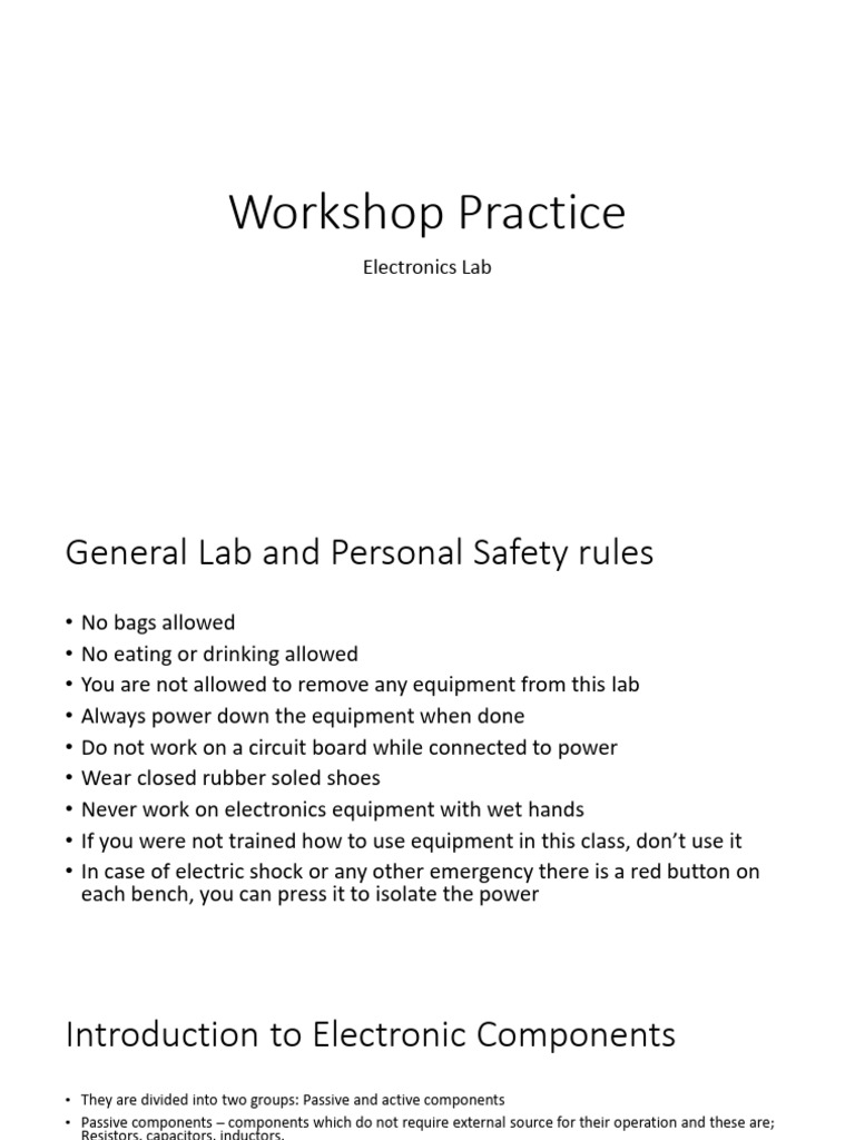 Workshop Practice Presentation - 24 | PDF