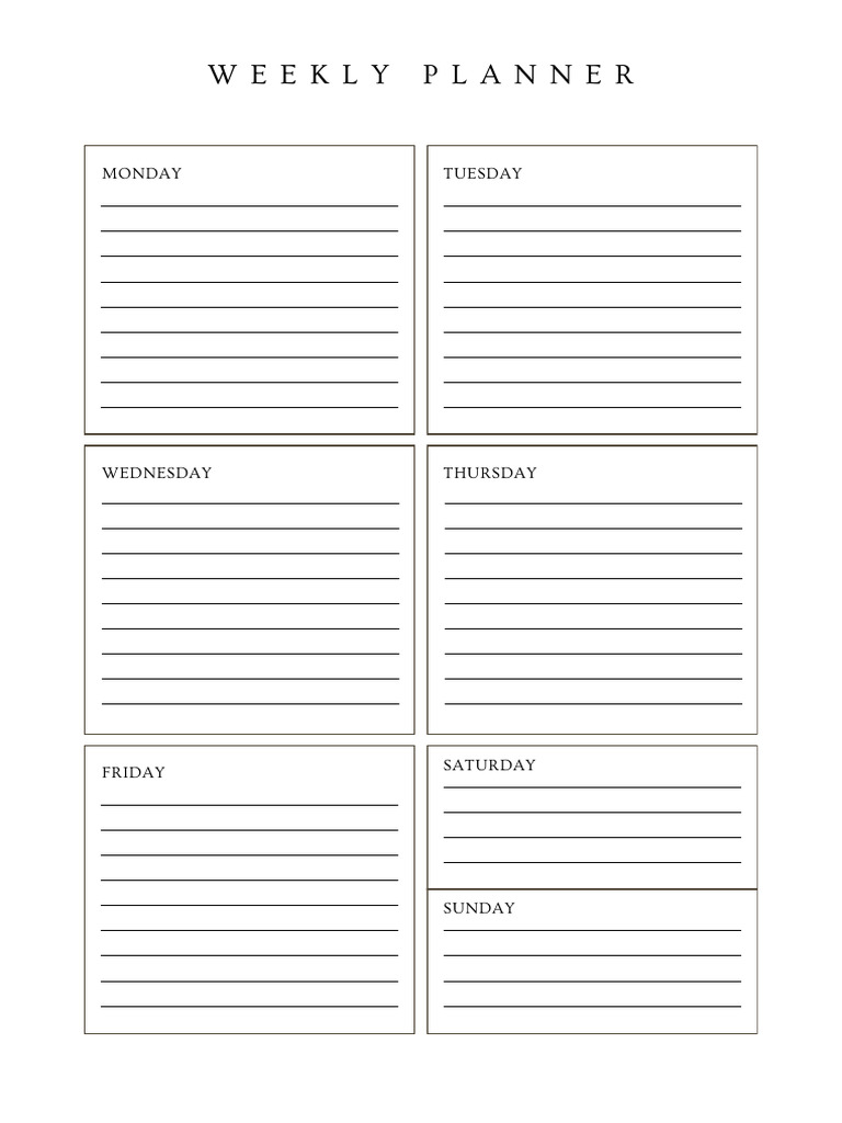 Ivory Simple Minimal Modern Weekly Planner A4 Document.pdf | PDF