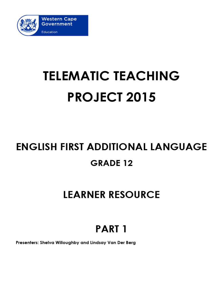 2015 Gr12 TeleM English FAL | PDF