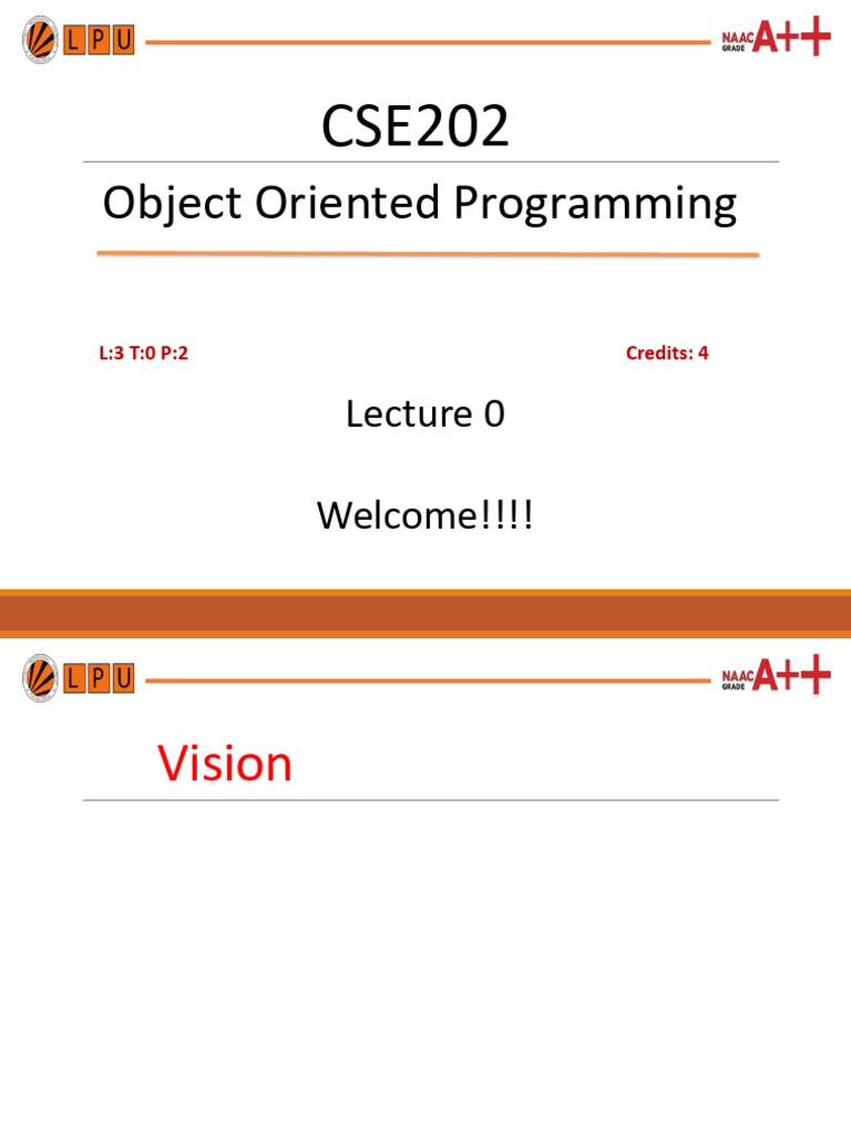 LPU CSE202 Zero Lecture | PDF