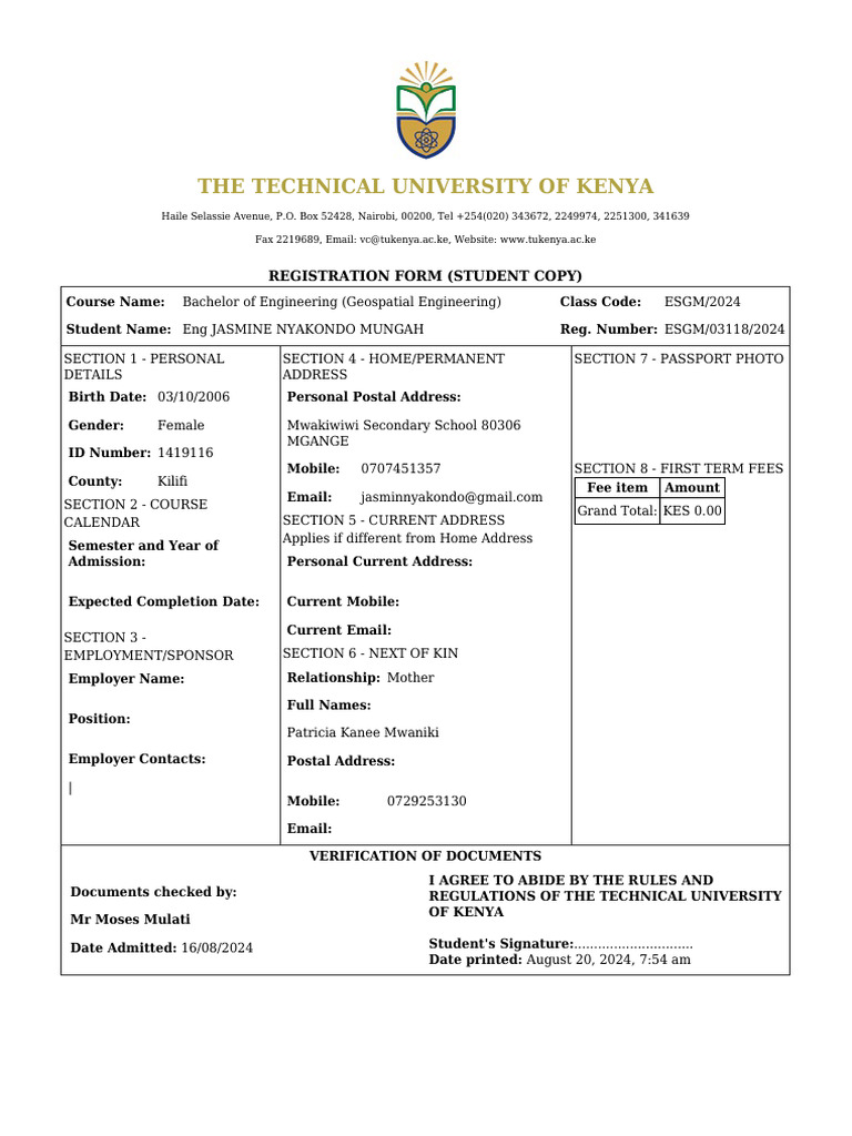 Registration Form | PDF