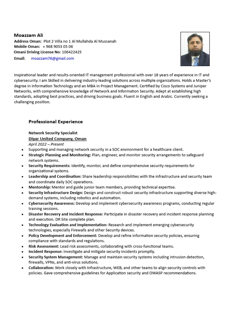 Moazzam Ali CV1 | PDF