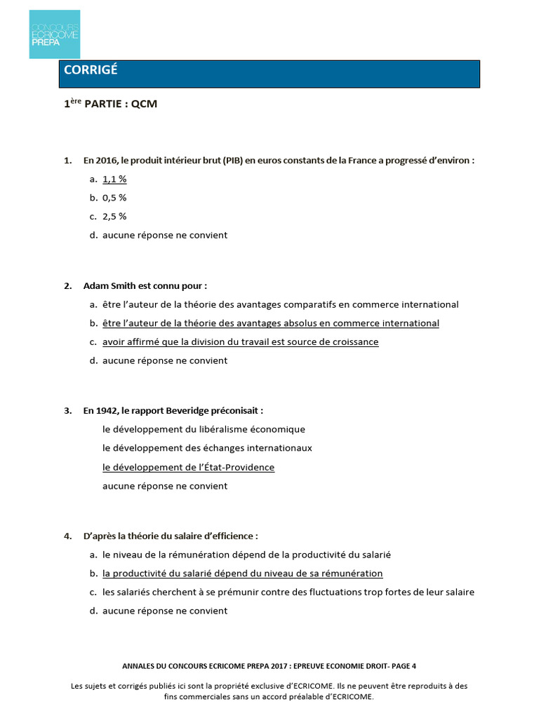 2017-Corrigé-1 | PDF