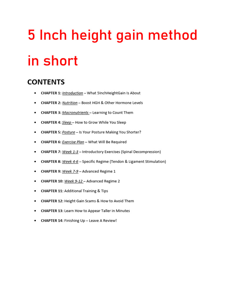 5inch Height Gain Method | PDF