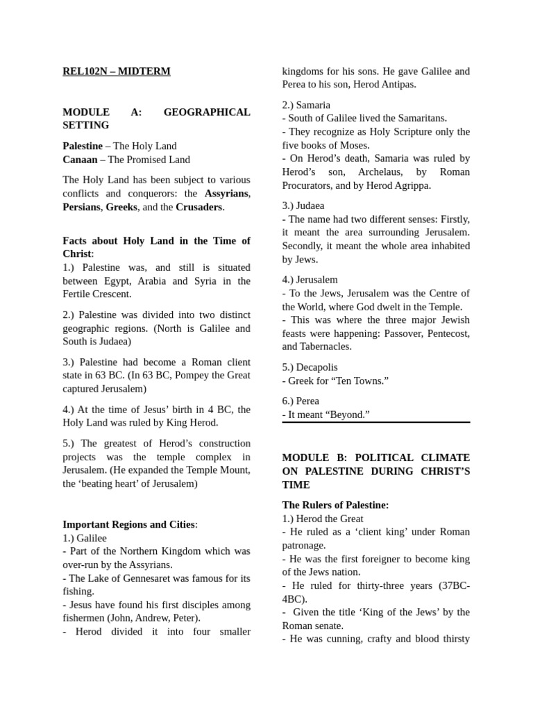 Rel102n Midterm | PDF