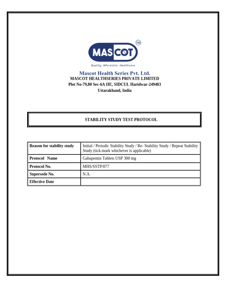 Stability Protocol Gaba | PDF