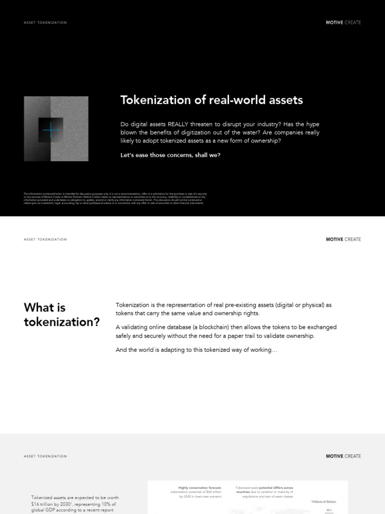 63f50de98cc6474d92d498fa - Tokenization of Real-World Assets | PDF
