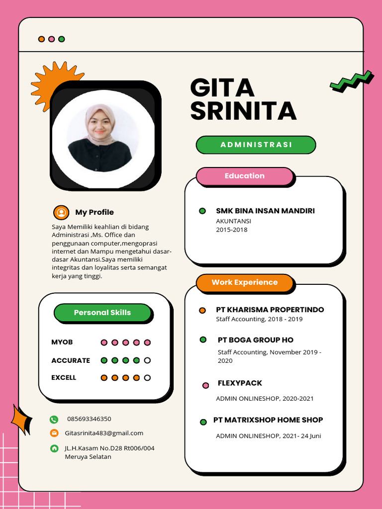 Admin Penjualan Data Entry Resume Pdf