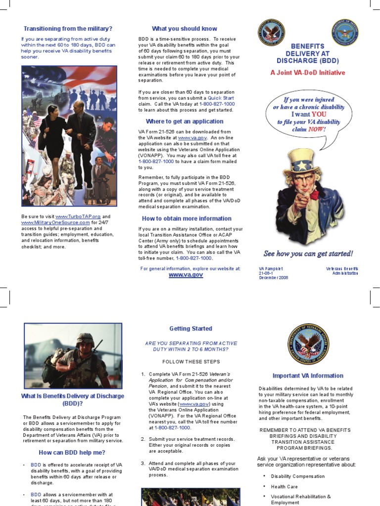 VA Benefits Delivery at Discharge Guide | PDF | Military Discharge ...