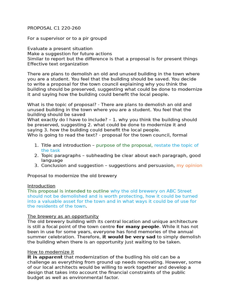 How To Write C1 Proposal | PDF