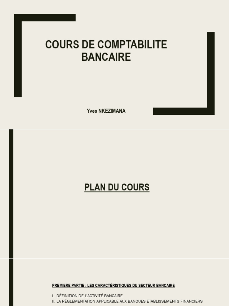 Cours de Comptabilite Bancaire | PDF