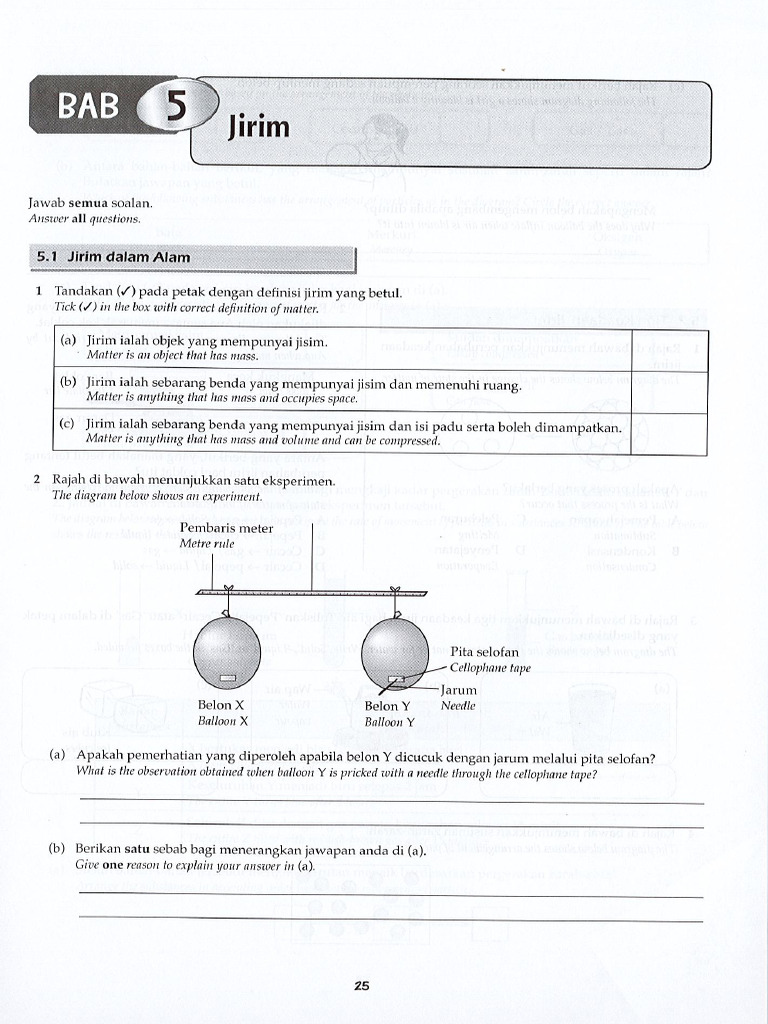 SNS Form 1 (Bab 5) Praktis Eco (DLP) | PDF