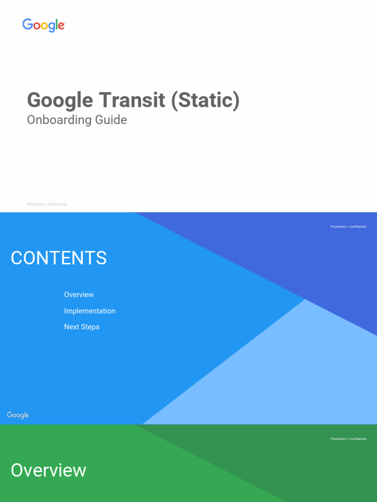 Google Static Transit Onboarding Guide | PDF