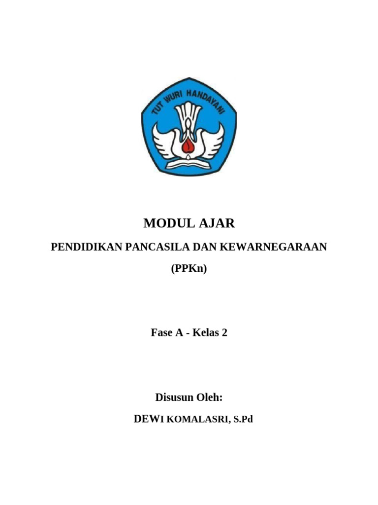 Modul Ajar PPKN - Pancasila, Simbol, Dan Contoh Pengamalannya. - Fase A-1 | PDF