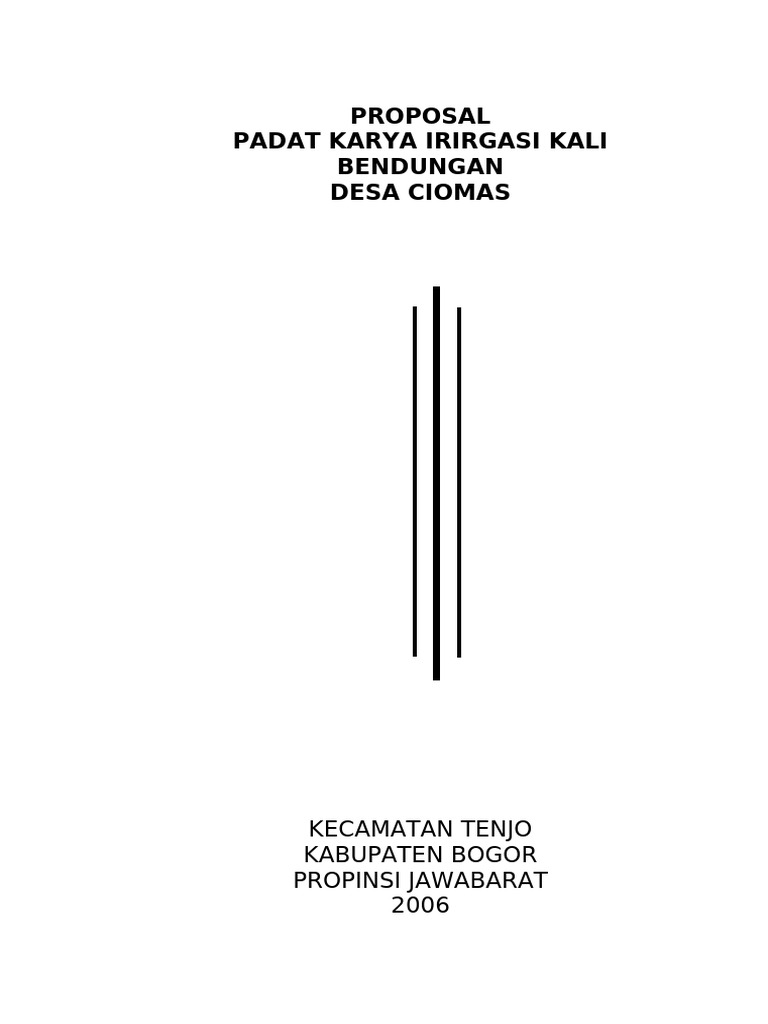 Pembuatan Irigasi Kali Bendungan Desa Ciomas | PDF