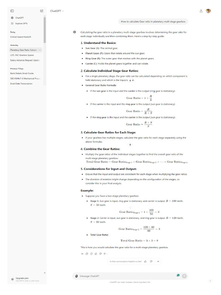 Planetary Gear Ratio | PDF