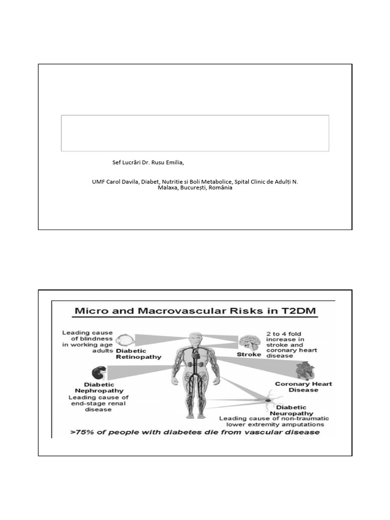 Curs 3-Diabetul Si Complicatiile Cronice Pe Scurt | PDF