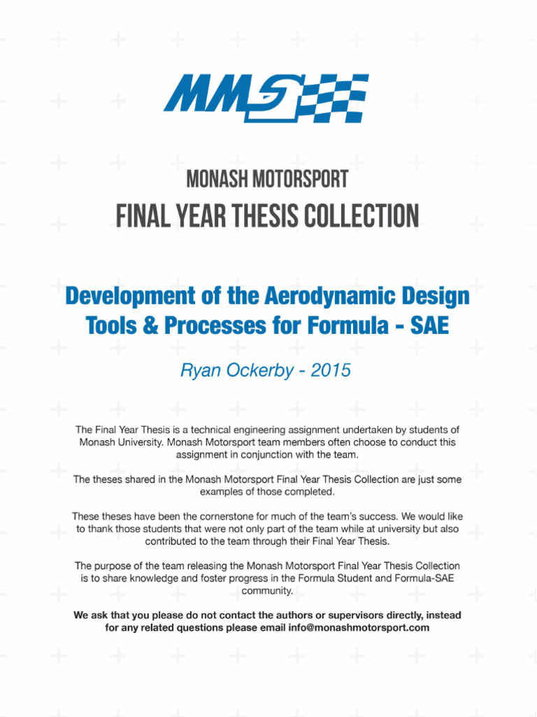 Mms+Final+Year+Thesis+ +Development+of+the++Aerodynamic+Design+Tools+&+Processes+for+Formula ...