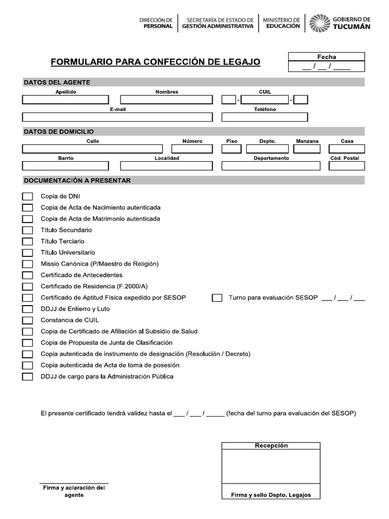 Formulario 503 | PDF