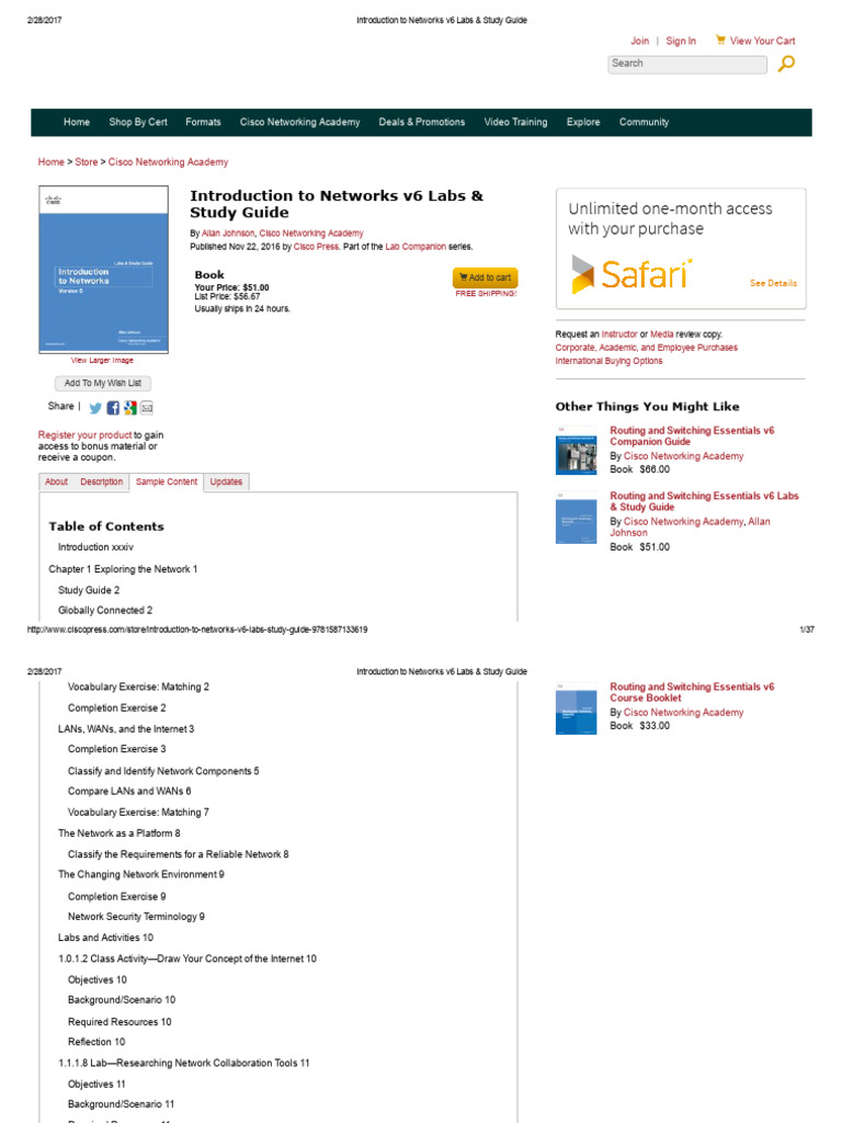 Introduction To Networks v6 Labs & Study Guide | PDF