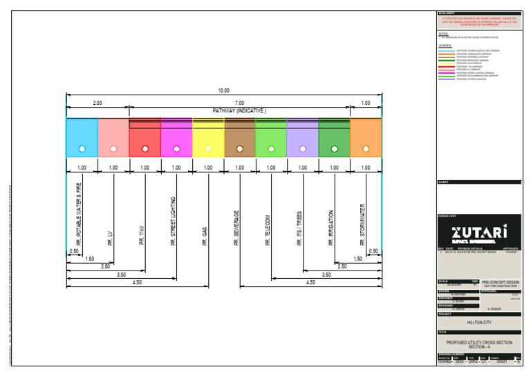 1004482-0000-DRG-UT-00021 - PROPOSED UTILITY CROSS SECTION -A | PDF