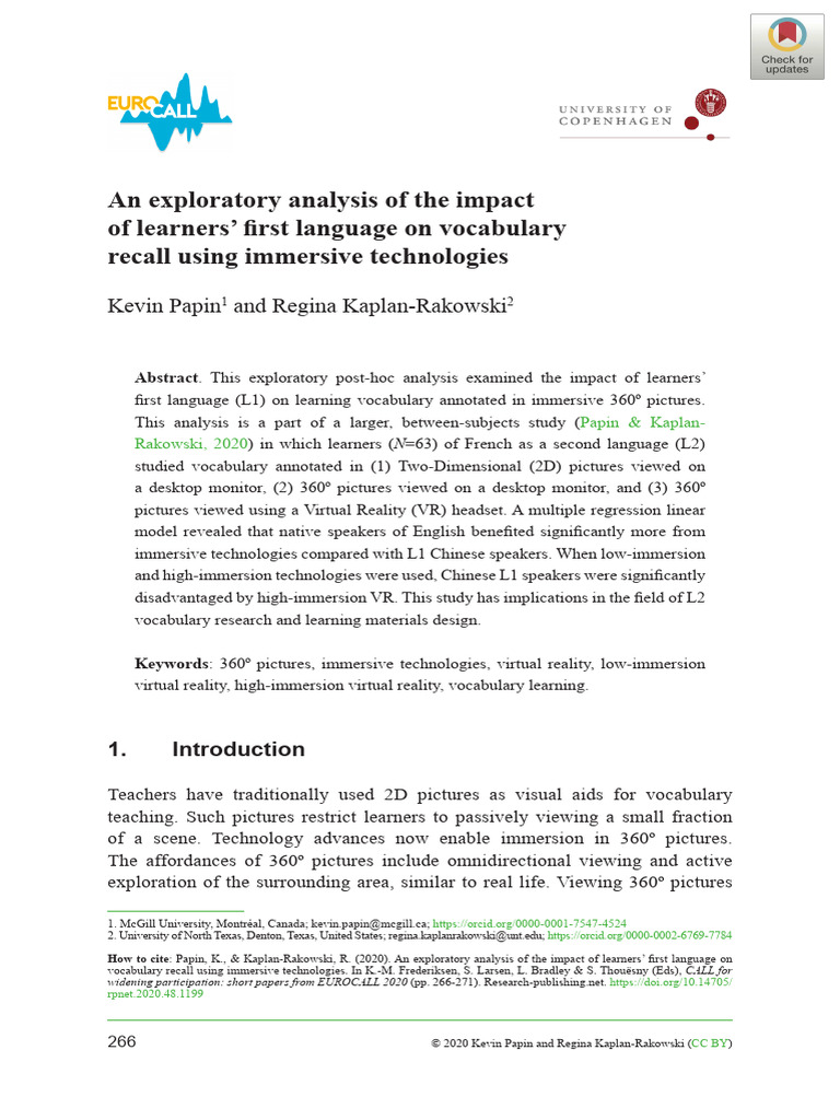An Exploratory Analysis of The Impact of | PDF