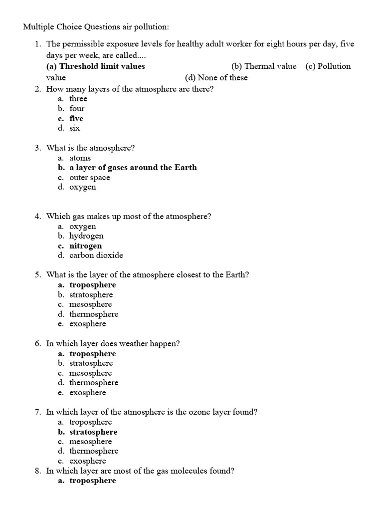 EVS Model Questions of Module - 4 | PDF