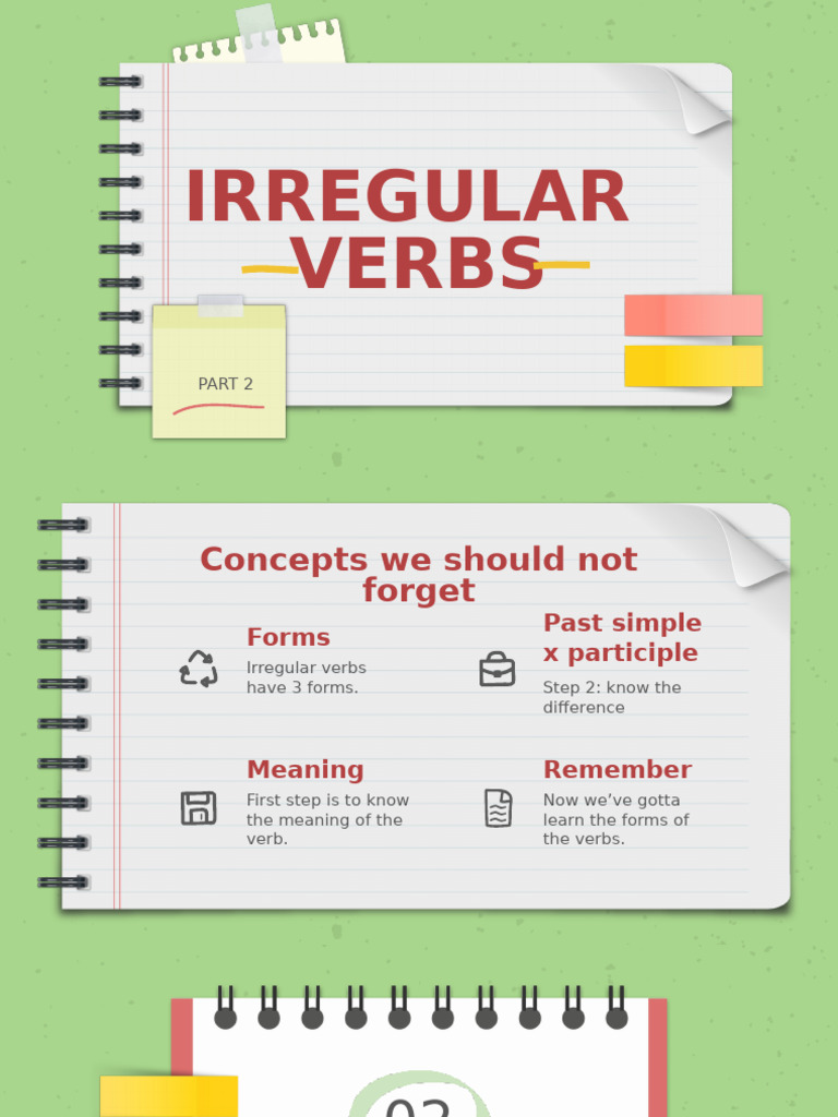 Irregular Verbs - Part 2 | PDF