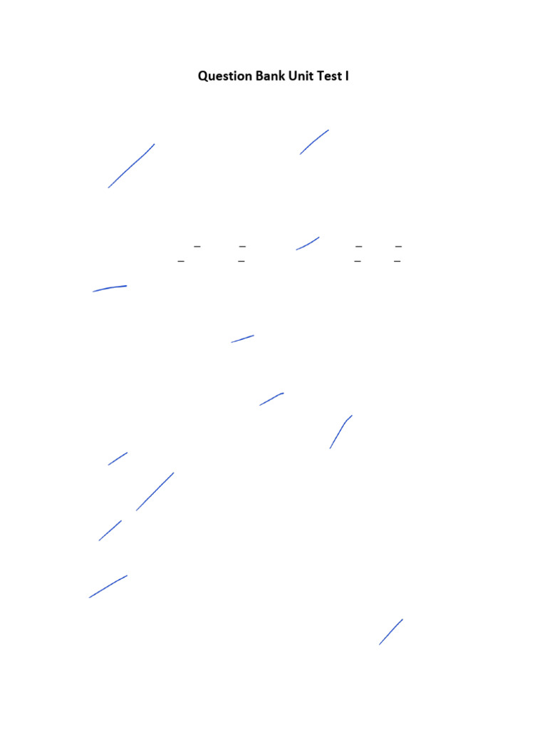 Question Bank Unit Test I - 240831 - 230655 | PDF