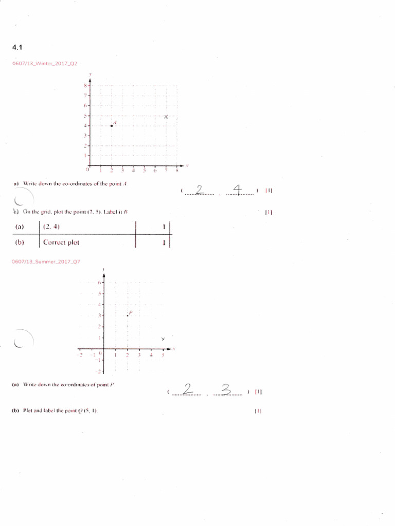 Maths 0607 Past Papers Topic 4 | PDF