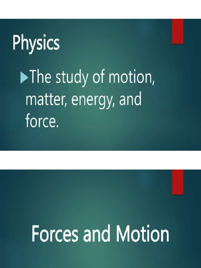 force and motion | PDF