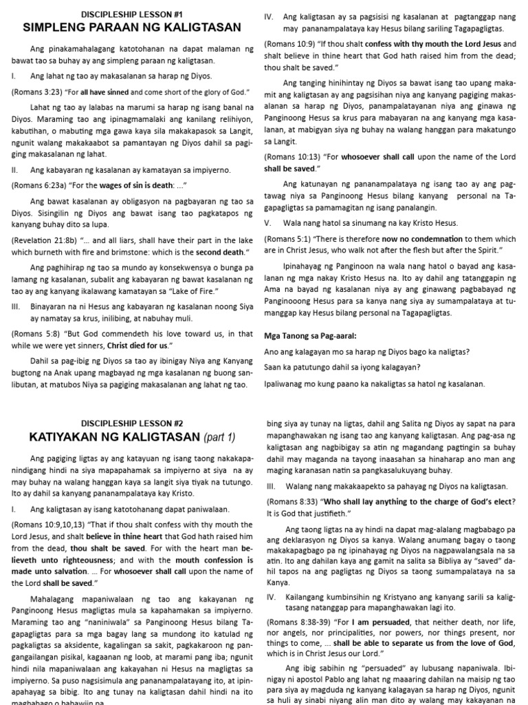 Discipleship Romans Tagalog | PDF