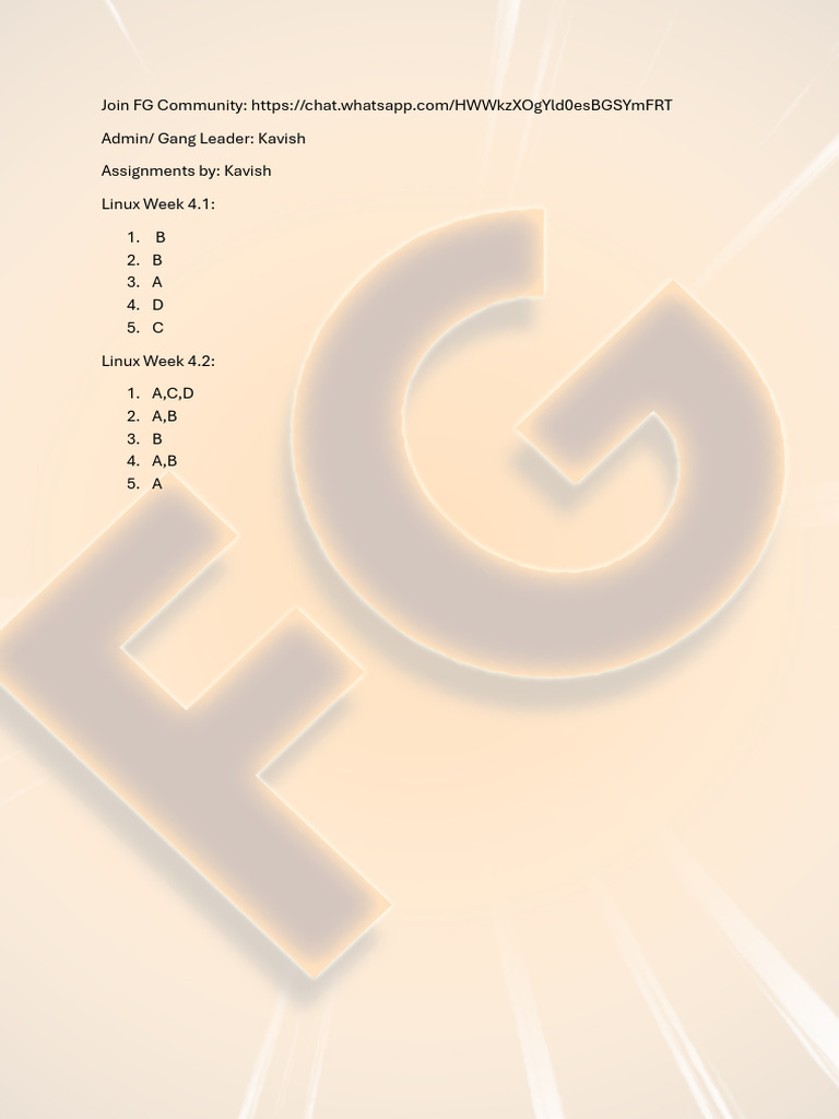 FG Linux Week 4 | PDF